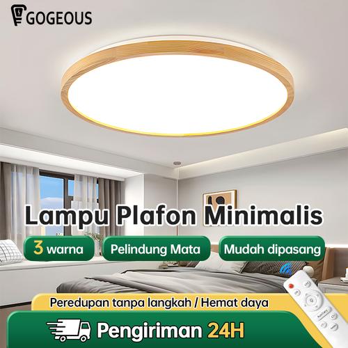 Jual COD Lampu Plafon Minimalis Kayu 3Warna Modern 23/30/40/50CM Lampu ...