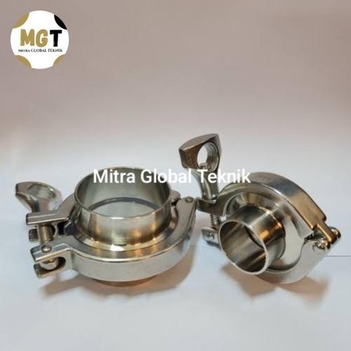 Jual Tri Clamp Ferrule Sanitary Stainless SS316 6" Inchi ( 1Set ...