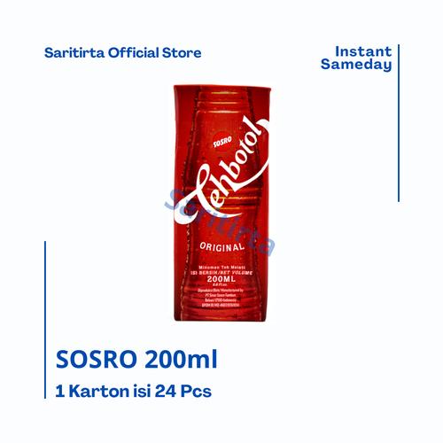 Jual minuman teh botol sosoro kotak 200ml 1 dus sosro original ...