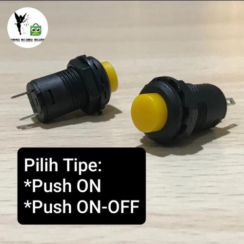 Jual SAKLAR Bulat PVC 2 Pin Push ON OFF Push ON Button Switch AC DC 2 ...