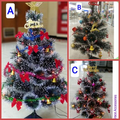 Jual Pohon natal 60 cm paket aksesoris lampu pohon natal kecil mini ...