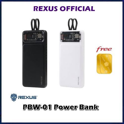 Jual Rexus PBW-01 Power Bank 10.000 MAH PowerBank PBW01 Fast Charging ...