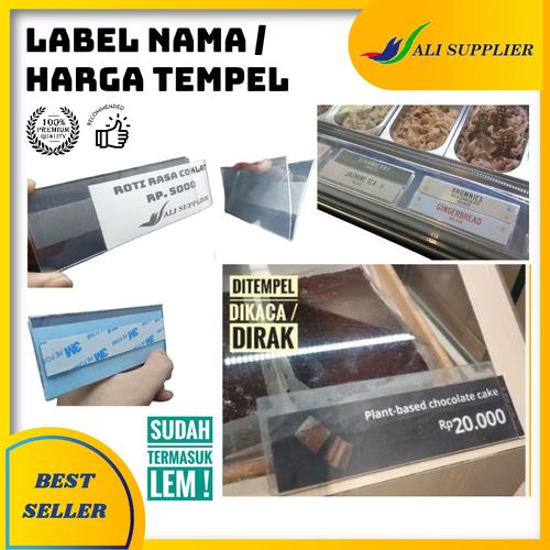 Jual LABEL NAMA HARGA TEMPEL / TEMPAT NAMA MAKANAN / FRAME NAMA HARGA ...