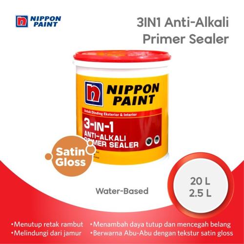 Jual Nippon 3in1 ANTI-ALKALI PRIMER SEALER 2,5L / Cat Dasar Exterior ...