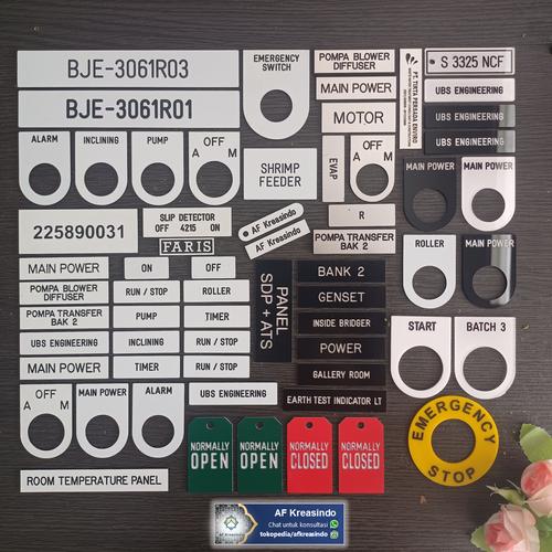 Jual Name Plate Panel Tag Nama Panel - 1,5 x 6 cm, Putih - Kab ...