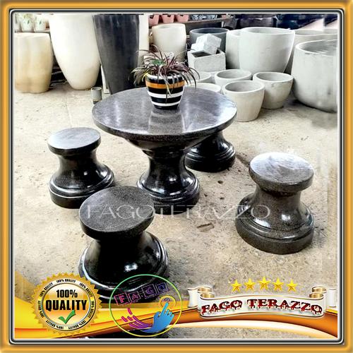 Jual MEJA BANGKU TAMAN BULAT TERASO HANDMADE ORIGINAL TERAZO - Kota ...