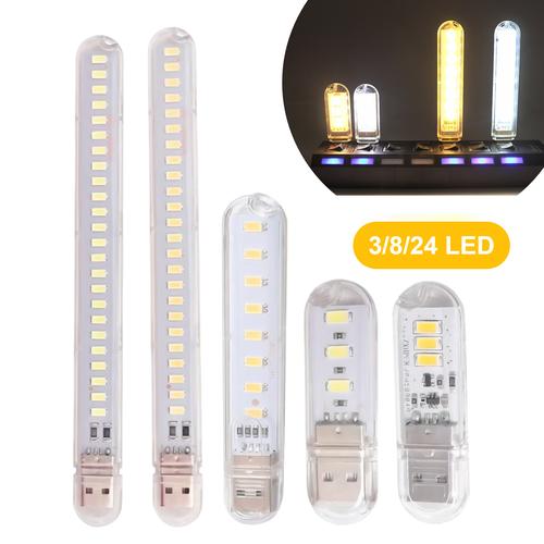 Jual Lampu USB Mini LED Stick 3 8 24 LED Emergency Lamp Reading Light ...