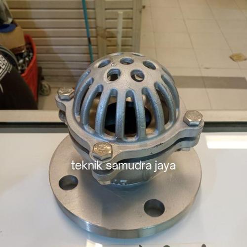 Jual foot valve ss304 flange jis 10k 3" inch DN 80 CF8 stainless steel ...