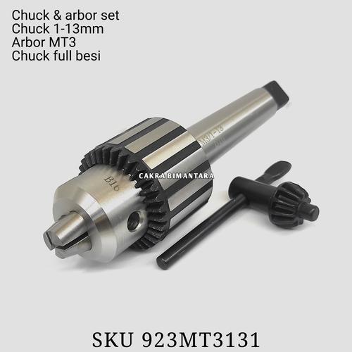 Jual Chuck drill 1-13mm Set Arbor MT3 Hower mesin bor bubut MT-3 full ...