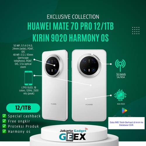 Jual Huawei Mate 70 Pro 12GB 512GB 12GB 1TB Harmony os Kirin 9020 Pajak resmi bea cukai - Putih ...