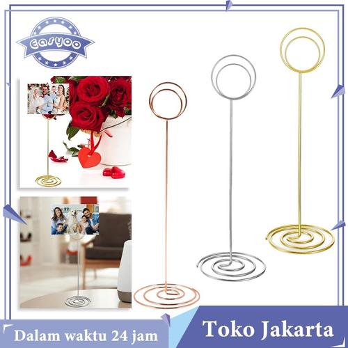 Jual Isi 10 Price Tag Besi 22cm Klip Holder Photo Memo Note Card - Rose ...