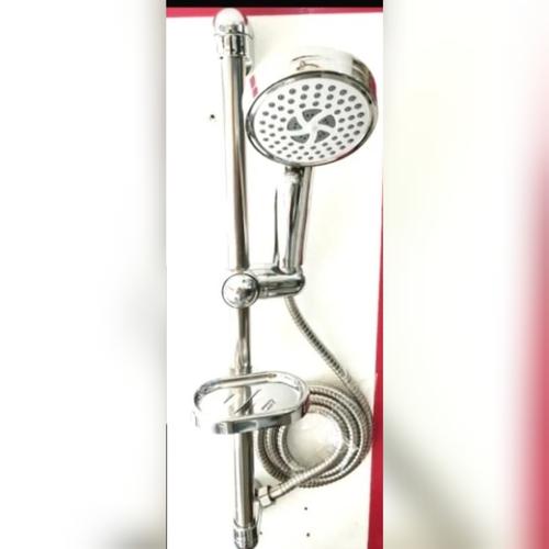 Jual shower mandi bulat besar bulatannya 10cm komplit tiang shower ...