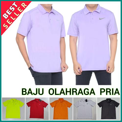 Jual Baju Kaos Merah Putih Pria Kerah Polo Shirt Pakaian Olahraga ...