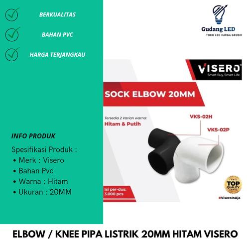 Jual Elbow / Knee Pipa Listrik 20mm Hitam Visero - Kab. Sleman - CV ...