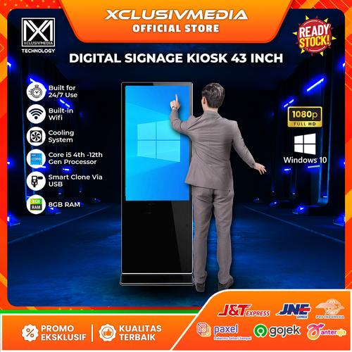 Jual Digital Signage Touchscreen 43 inch - E Kiosk Display khusus Full ...