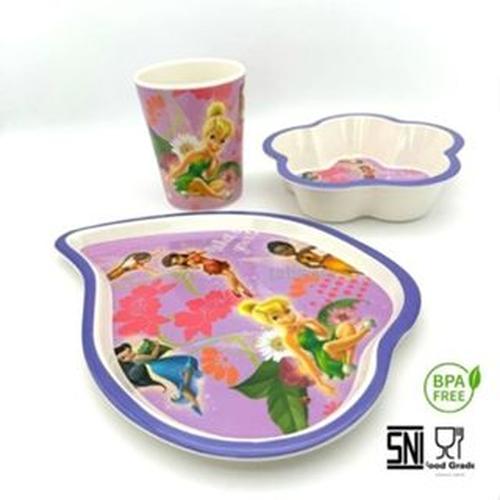 Jual Piring Mangkok Gelas Makan Anak Melamin Gambar Tinker Bell - Kota ...