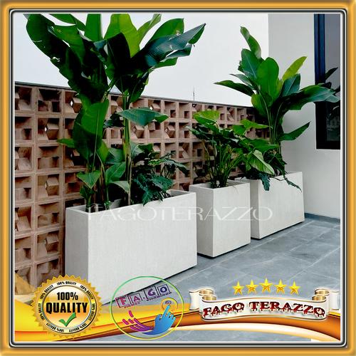 Jual Pot Teraso Panjang Terazzo Handmade (100 x 30 x 70 cm) Tanaman ...