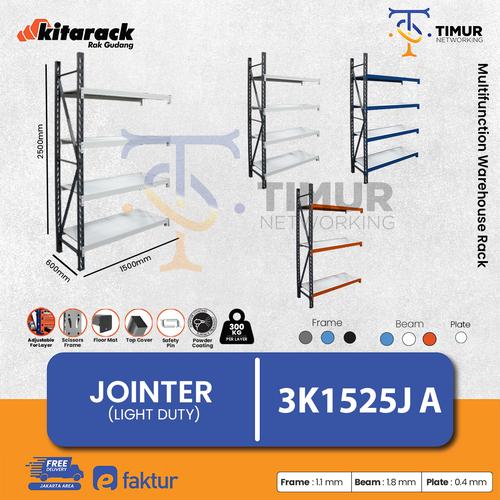 Jual Rak Gudang Besi 300kg Tinggi 1,5 Meter 2.5M Rack Gudang 4 Layer ...