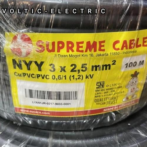 Jual Kabel Nyy 3X2,5Mm Supreme 100Meter/Supreme Kabel Nyy 3X2,5Mm 100 ...
