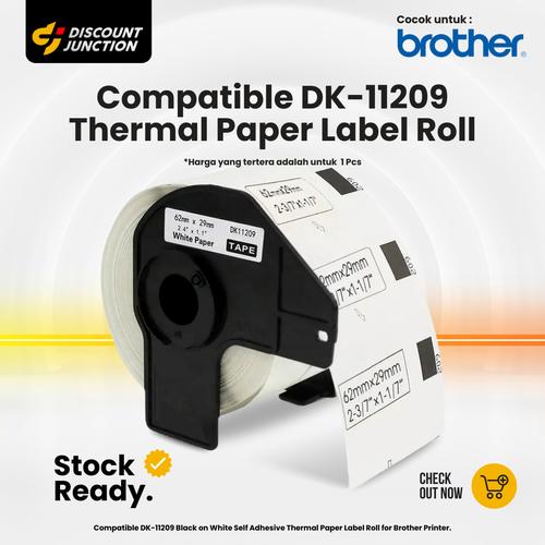 Jual Compatible DK-11209 DK11209 DK 11209 Black on White Self Adhesive ...
