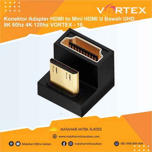 Jual Konektor Adapter HDMI to Mini HDMI U Bawah UHD 8K 60hz 4K 120hz ...