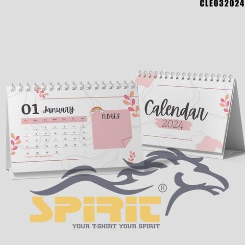 Jual Kalender Meja 2024 Full Color / Kalender Duduk 2024 Aestetik Cleo ...