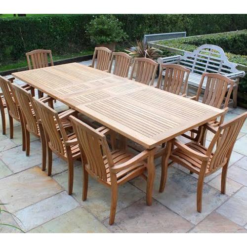 Jual meja makan kayu jati besar untuk cafe & restaurant | garden table ...