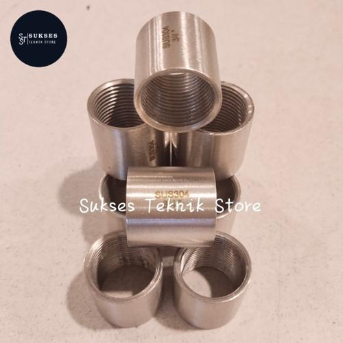 Jual Socket Stainless SS304 drat 2" inch / Fitting Sambungan drat dalam ...