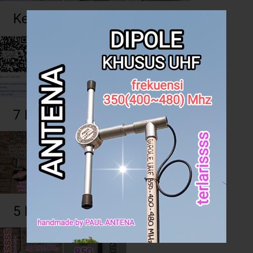 Jual ANTENA OPEN DIPOLE KHUSUS UHF 400-470MHZ - Kab. Bogor - Paul Antena | Tokopedia