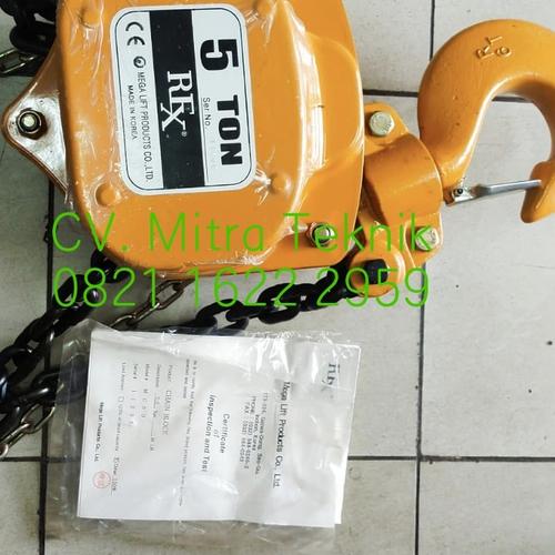 Jual Chain Block / katrol / Takel Rex cap. 5 Ton panjang rantai 3 meter ...