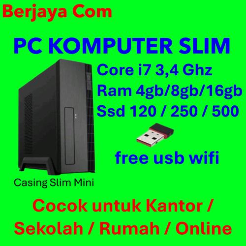 Jual Pc Slim Core i7 - 16gb Ram - 500gb Ssd - Pc Rakitan casing Mini ...