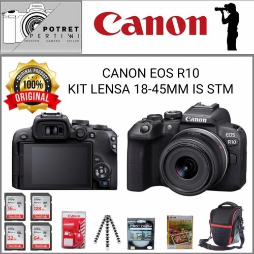 Promo CANON EOS R10 KIT 18-45MM IS STM / KAMERA MIRRORLESS CANON EOS ...
