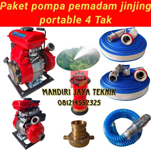 Jual Pompa pemadam jinjing kebakaran portable 4 Tak + Selang pemadam 60 ...