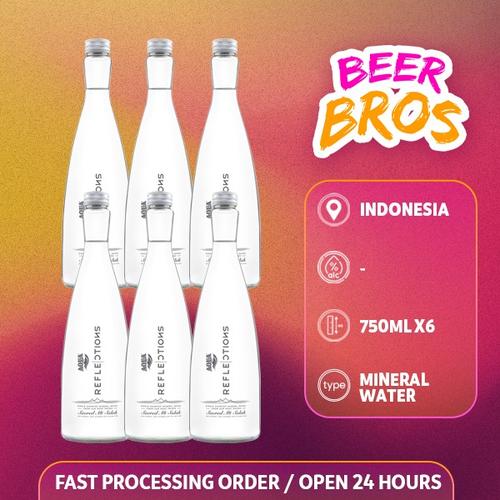 Jual Aqua Reflections Natural Mineral Water 750ml [ dus isi 6 botol ...