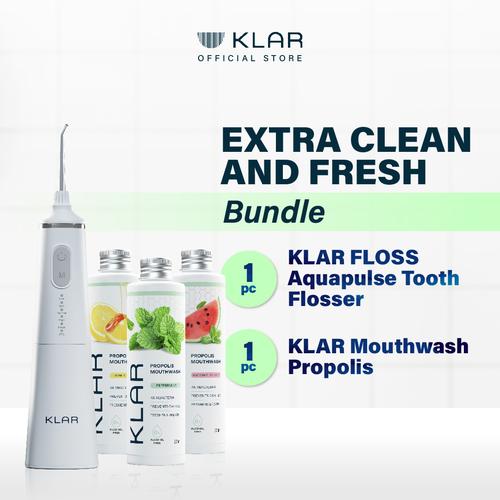 Promo [KLAR Extra Clean & Fresh Bundle] KLAR Tooth Flosser Aquapulse ...