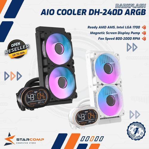 Promo DarkFlash DH240D Liquid CPU Cooler AIO DH-240D With Modular LED ...