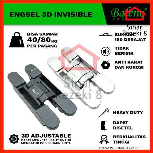 Promo Engsel 3D Invisible Baleno 40 KG / Deer Tanam Adjustable Hinge ...
