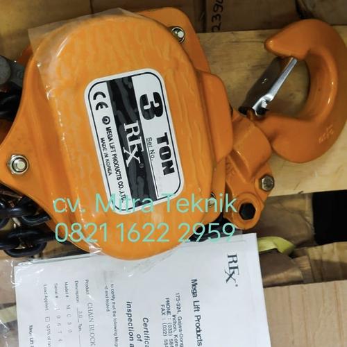 Jual Chain Block / katrol / Takel Rex cap. 3 Ton panjang 3 meter MERK ...