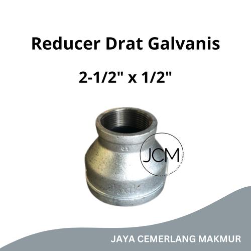 Jual Reducer Drat Galvanis 2-1/2" x 1/2" / Vlok Sock Drat Galvanis Besi ...