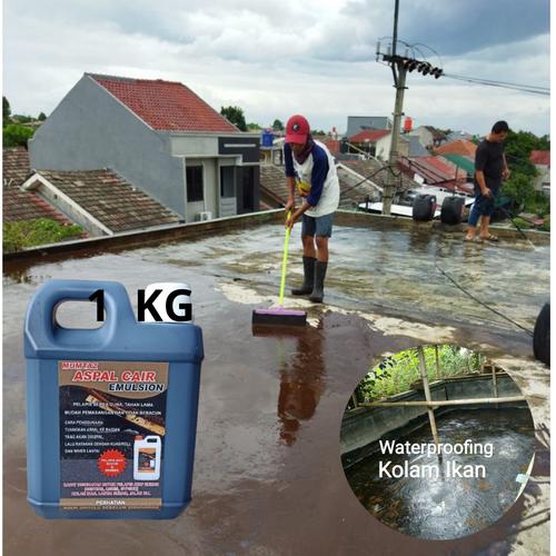 Jual Waterproofing Aspal 1 Kg Lem Penambal Kolam Ikan Bocor Cat Anti ...