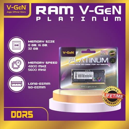 Jual RAM V-GeN Platinum DDR5 SODIMM LONGDIMM 4800 5600 MHz - DDR5 16GB ...