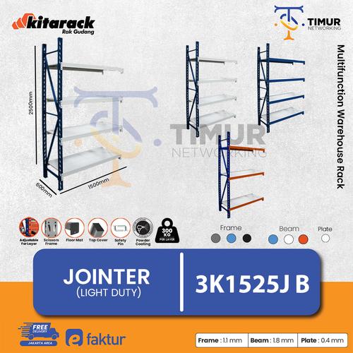 Jual Rak Gudang Besi 300kg Tinggi 1,5 Meter 2.5M Rack Gudang 4 Layer ...