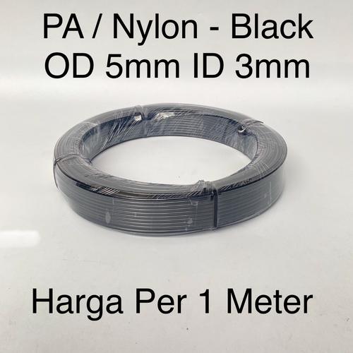 Jual Selang PA Nylon Tubing Hitam Black 5mm x 3mm OD 5mm ID 3mm Thickness 1mm Tube | PA5 ...