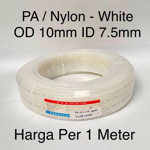 Jual Selang PA Nylon Tubing Putih White 10mm x 7.5mm OD 10mm ID 7.5mm Thickness 1.25mm Tube ...