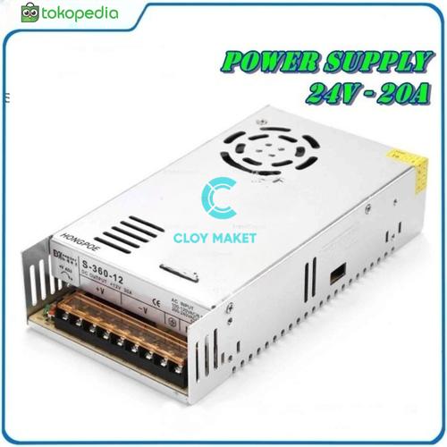 Jual POWER SUPPLY 24V 20A / PSU 24V 20A SWITCHING POWER - Jakarta Pusat ...