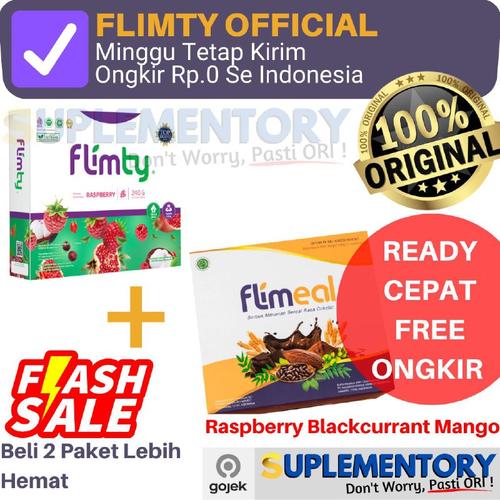 Promo Paket HEMAT FLIMTY FIBER + FLIMEAL Free Shaker Flim Meal tea ...