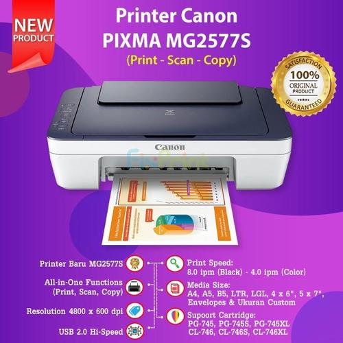 Jual Canon All-In-One Inkjet Printer Mg2577S (A4) Print Scan Copy ...