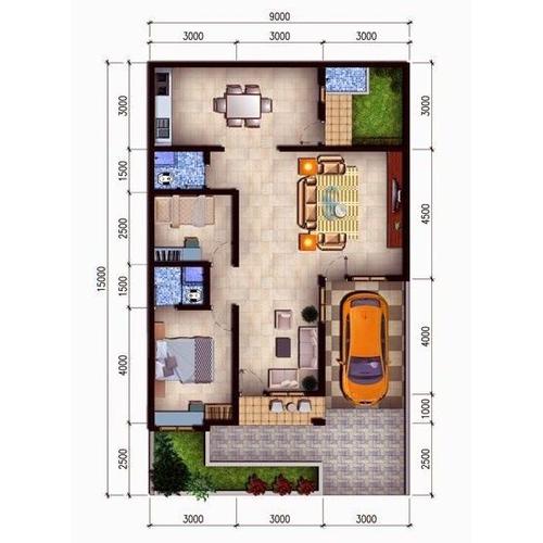 Jual Desain paket denah rumah minimalis dengan konsep modern - Kab ...