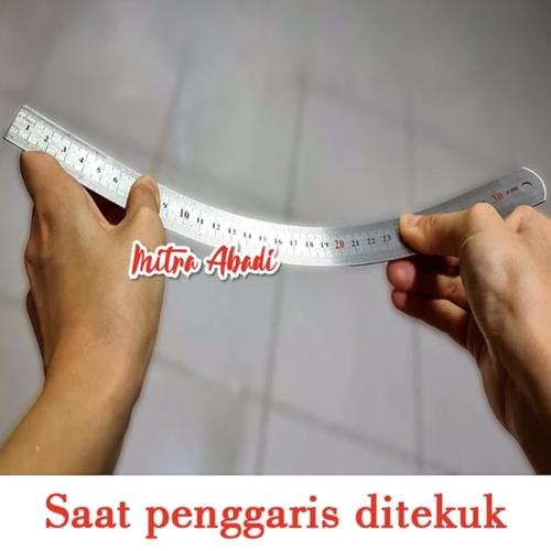 Jual Penggaris / Mistar Besi Stainless Steel TEBAL - 30 cm - Jakarta Barat - Toko Mitra Abadi ...