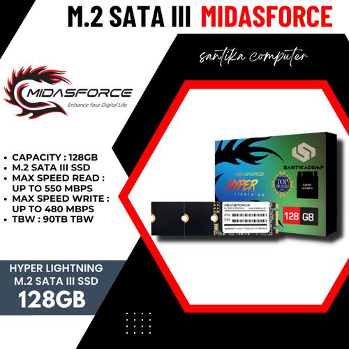 Jual M2 Sata Midasforce 128gb 2280 M.2 2240 2260 2280 Sata Resmi 3thn ...